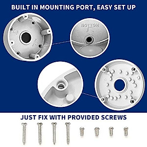 (Waterproof Camera Junction Box) Universal Bullet Security Camera Mount Bracket Hide Cable, Metal Electric Enclosure, Outdoor Camera Cover, Base Junction Box for CCTV Cams (4 Pack)