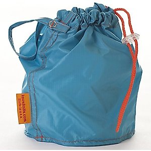 Turquoise Small GoKnit Pouch Project Bag w/ Loop & Drawstring