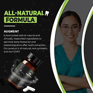 Augment Nutrition Dental Implant Support Supplement - Support Bone Formation & Osseointegration - All-Natural Formula with Vitamins & Micronutrients - Non-Synthetic & Non-GMO (90 Servings)