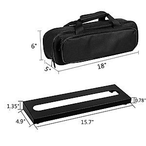 SOYAN Mini Guitar Pedal Board 15.7" x 4.9" with Carry Bag (SPB-16)