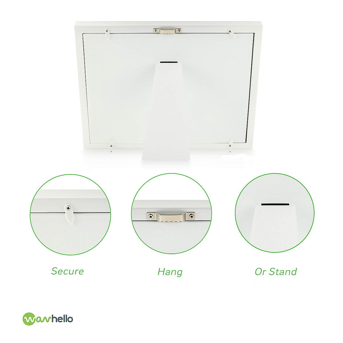 WavHello Baby Handprint & Footprint Frame Kit, Clay Casting & Photo Memory Keepsake Frame, Baby Registry Gift & Baby Shower, Baby Boy Gift & Baby Girl Gift - First Impressions