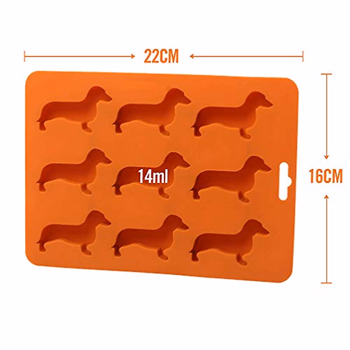 LYWUU Dachshund Dog Shaped Silicone Ice Cube Molds and Tray