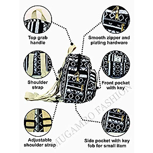 Generic Set Of Mini Backpack Pen case Coin Purse Hemp University Light Weight Backpack For Girl Black and White Small Small Backack