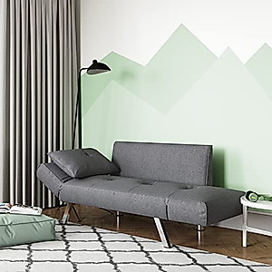 Serta Marin Convertible Sofa, Charcoal