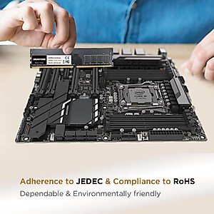 【DDR4 RAM】 GIGASTONE 32GB Kit (2x16GB) DDR4 2666MHz (2400MHz or 2133MHz) PC4-21300 (PC4-19200/17000) CL19 1.2V UDIMM 288 Pin Unbuffered Non ECC High Performance PC Desktop Memory Upgrade