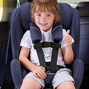 G Ganen Universal Child Chest Harness Clip Anti-Slip Baby Chest Clip Guard Compatible with Seats, Strollers, High Chairs, schoolbags, max. for 1.5 inch Width Harness (Black Set of 1)