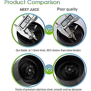 2 Cross Blades with 4 Rubber Gaskets QT Replacement Parts Compatible with 250w Magic Bullet Blender, Juicer and Mixer(Model MB1001)