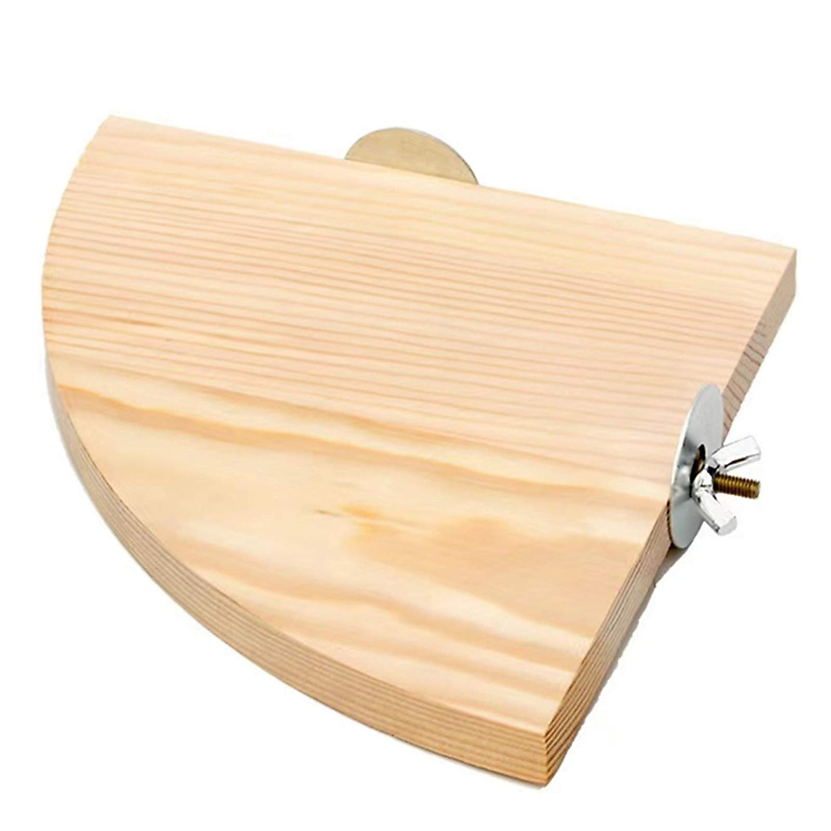 Bird Perch Platform Stand，Wood Perch Bird Platform Parrot Stand Playground Cage Accessories for Small Anminals Rat Hamster Gerbil Rat Mouse Lovebird Finches Conure Budgie Exercise Toy (Semicircle)