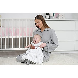 Baby Sleeping Bag Sack – Infant Sleeping Bags – 3 Pack - Pure Cotton Unisex Zip Up Wearable Blanket for Sleeping Boys & Girls (Grey Plaid, 12-18 Months)