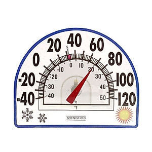 Springfield Static Cling Indoor Outdoor Thermometer, Temperature Gauge for Patio, Pool, and Sauna