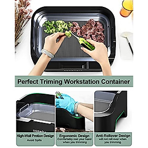 Trimming Tray for Buds, Ergonomic Design Trim Tray with 150 Micron Mesh Pollen Screen and Pollen Box, Herb Dry Sifter Trim Tray with Screen