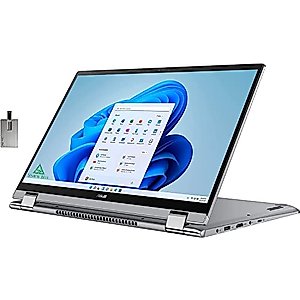ASUS 2022 Zenbook 15.6" FHD Laptop, AMD Ryzen 7-5700U Processor, 8GB RAM, 2TB PCIe SSD, Backlit Keyboard, NVIDIA GeForce MX450, HD Webcam, Windows 11, Silver, 32GB Snowbell USB Card