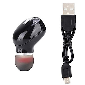 Wireless Earbuds, Bluetooth 5.0 in‑Ear Portable Noise Cancelling Stereo Mini Earphones Headsets, Compatible with Universal Phone, for Sports Running (1 pic)(Black)