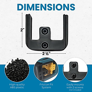 COMMANDER TOOL & GARAGE ORGANIZATION - 10 Pack Tool Holders/Wall Mounts/Hanger Clips Tool Organizer for Garage, Workshop & Shelves, Tool Storage Holder Compatible with Makita 18v LXT & 36v LXT Tools