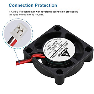 GDSTIME 2 Pack 25mm 5V Fan - Mini 25x25x7mm 2-Pin Brushless DC Cooling Fans for Aroma Diffuser Projector Incubator