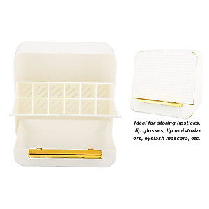 plplaaoo Storage Box for Lipstick, Lipstick Storage Box,Lipstick Organizer,Lipstick Holder,Separated Compartments Dustproof Waterproof Lip Glaze Case with Drawers, lipstick storage box storage box
