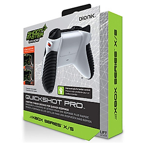 Bionik Quickshot Pro For Xbox Series X/S: Custom Grip and Dual Trigger locks for Faster Shots and Improved Gameplay