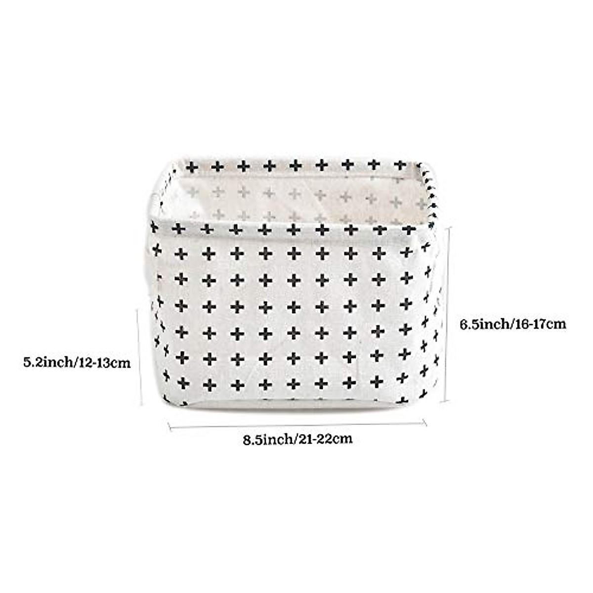 HomeDo Foldable Storage Cube Basket Bins Organizer for Kids Room, Bathroom, Nursery Shelf Basket, Desks, Baby Gift Baskets for Toys, Books, Socks, Makeup, Clothes (Black-4Pack, 8.5"x5.2"x6.5")