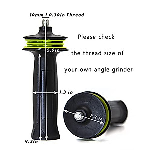 Angle Grinder 10mm Thread Auxiliary Side Handle For Makita Dewalt Bosch Angle Grinder M10 Thread