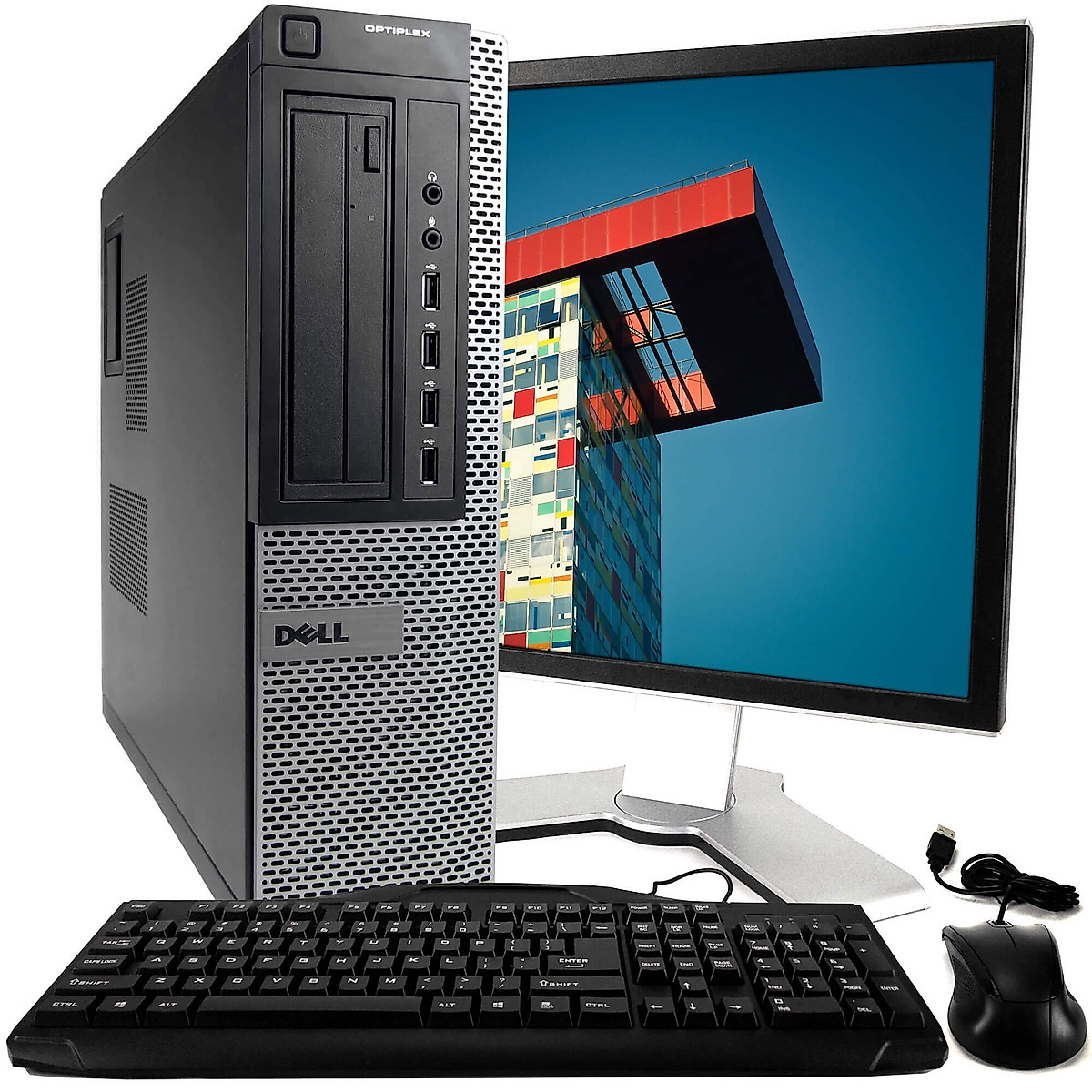 Dell Optiplex 990 Intel Quad Core i5 3.1GHz, 8gb, 240GB SSD, 19-inch LCD, Keyboard, WiFi, DVD, Windows 10 Pro (Renewed)