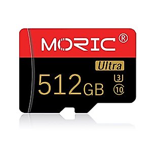 512GB Micro SD Card (Class 10 High Speed) Memory Card for Cameras,Drone,Dash Cam,Camcorder,Surveillance,Smartphone