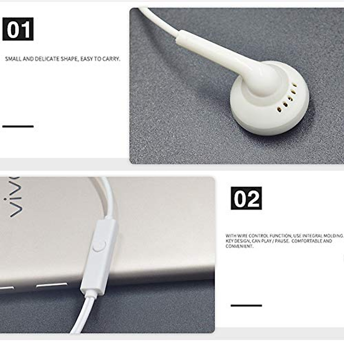 Superjiuex Mobile Phone Earphones Earphone Type Android Universal Wire Control Earphones Sports Earplugs