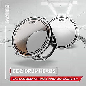 Evans Drum Heads - EC2S Clear Rock Pack (10", 12", 16") with 14" HD Dry Snare Batter