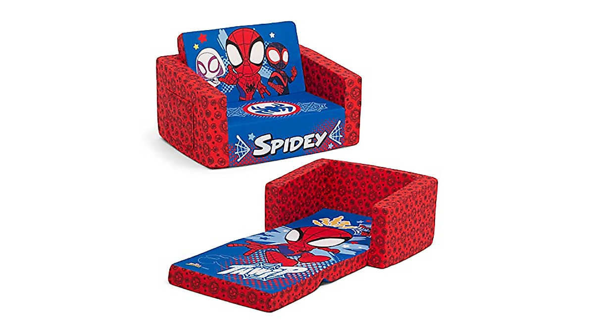 Marvel Spidey Kids Flip-Out Chair & Lounger - 2-in-1 Fun