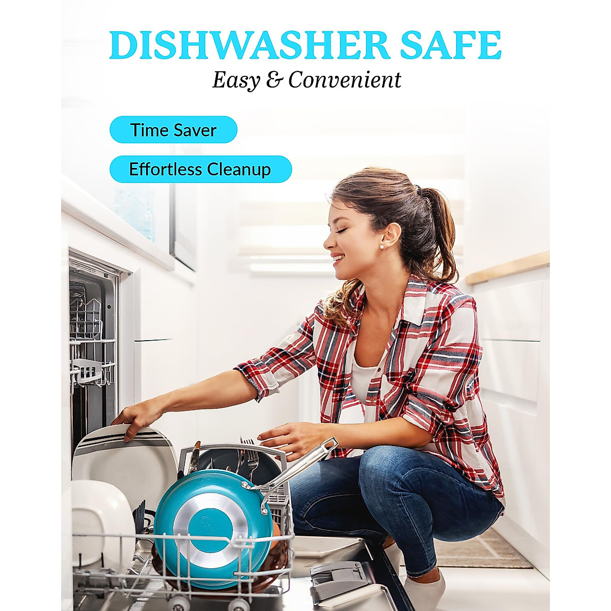 Gotham Steel Aqua Blue 3 Quart Saucepan with Lid, Ultra Nonstick Sauce Pan with Lid, Small Pot with Lid, Ceramic Nonstick Saucepan 3 Quart, Small Sauce Pot, 3 Qt Pot, Oven & Dishwasher Safe, PFOA Free