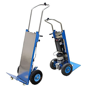 WTHOME Hand Truck Stair Climber Electric, 250kg Load Capacity - Up & Down Stairs, 1200W Brushless Motor & 48V Removable Battery Pack, Portable Electric Stair Climbing Sack Toboggan