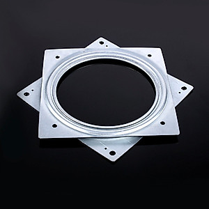 6 inch Square Swivel Ball Bearing Plate Rotating Table Lazy Susan 5/16'' Thick Turntable Silver Tone