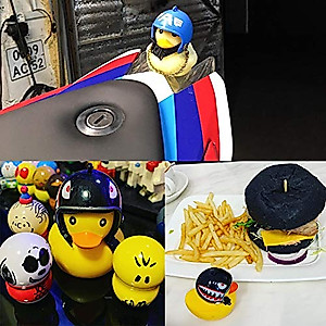 Brezze Letter Rubber Duck Helmet, Bike Horn Bell Car Decoration Bicycle Horn Party Supplies (3 Pack)