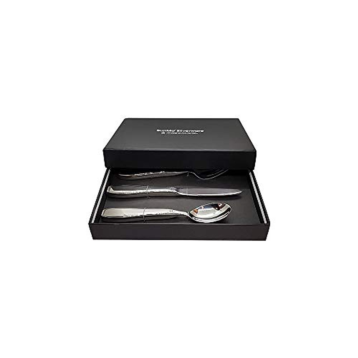 BunMo Weighted Utensils for Tremors and Parkinsons Patients - Heavy Weight Silverware Set of Knife, Fork and Spoon - Adaptive Eating Flatware (3 Pieces)