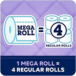 Quilted Northern Ultra Plush Toilet Paper, 12 Mega Rolls = 48 Regular Rolls, 3-Ply Bath Tissue