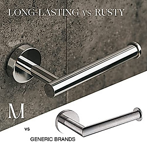 MARMOLUX ACC - Chrome Toilet Paper Holder | Open Arm 4.7 Inches Toilet Tissue Hanger | Bathroom Toilet Paper Holder Wall Mount in Stainless Steel Polished Chrome