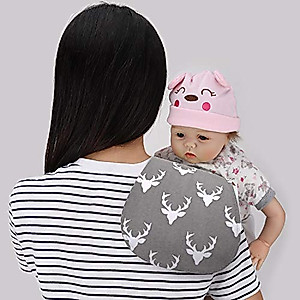 Zooawa 5 Pack Baby Burp Cloths, Multi-use and Absorbent Burp Set Christmas Soft Large Burping Towels Bib with Waterproof Layer for Baby Girls Boys, Color C