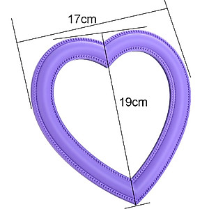 1 Piece Small Heart Shaped Makeup Mirror Tabletop Cosmetic Mirror Heart Makeup Mirror Vanity Makeup Mirror Lovely Mirror Wall Desktop Cosmetic Mirror for Women Lady, 6.7 x 7.5 Inches, Purple