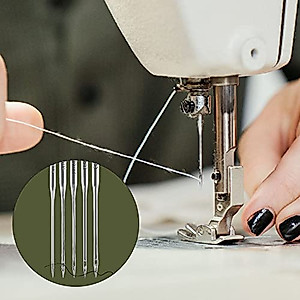 50pcs Sewing Machine Needles Assorted Universal Hax1 65/9 75/11 90/14 100/16 110/18 with a Needle Threader for Bernina Kenmore Singer Brother Janome Schmetz