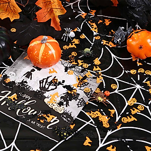 WEIKA Halloween Confetti Glitter, Halloween Party Table Scatter Confetti - Pumpkin Spider Webs Foil Metallic Sequins Confetti Trick or Treat Party Sprinkles Confetti Decorations, 60g