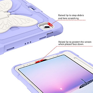 BENTOBEN for iPad Air 5th/4th Generation Case, for iPad Pro 11 inch Case 2021/2020/2018 with Pencil Holder 2 in 1 Heavy Duty Rugged Shockproof Kickstand Hybrid Protective Tablet Cover, Purple