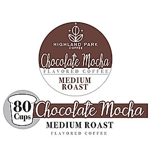 Highland Park Coffee Single Serve Coffee Pods, Chocolate Mocha, Chocolate Mocha, 80.0 Count