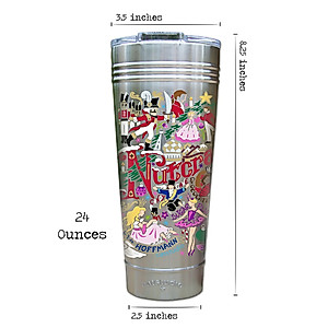 Catstudio Nutcracker Thermal Tumbler | Triple Wall Insulation With Non Slip Bottom | Great Holiday and Christmas Travel Cup for Water, Coffee, Tea, or Smoothies