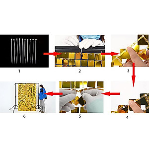 Kate 24pcs/Set Assembled Silver Shiny Sequins Wall Backdrop Panels Shimmer Photography Props for Birthday Wedding Party Decoration 30x30cm