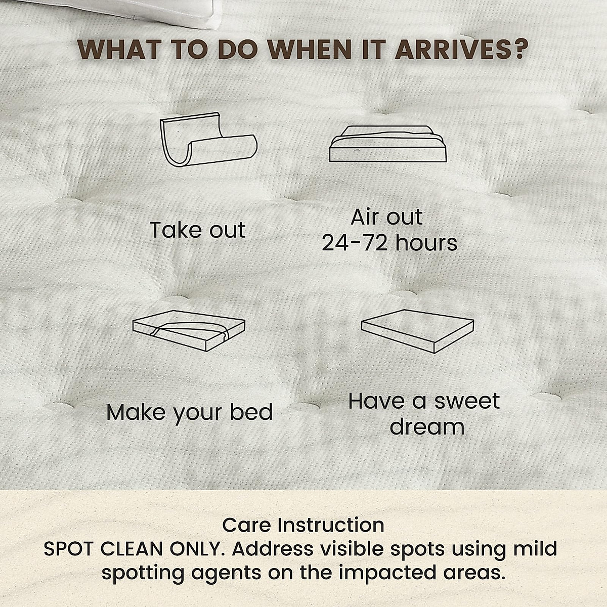 QUIETSEA Reversible Queen Mattress Pad Memory Foam, Bamboo Viscose Egg Crate Mattress Topper Queen Size, Noiseless Waterproof Mattress Cover with Deep Pocket Stretches up to 21", 60" x 80"