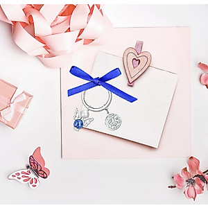 MKISHINE Something Blue for Bride to Be on Wedding Gifts Bridal Angel Bouquet from Mom Dad Grandma Sister Friends, Bride's Old Sixpence Coin with Wedding Card for Bride, a Sixpence for Her Shoe