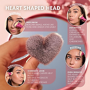 Blending Liquid Makeup Foundation Brush - Kabuki Contour Brush, Face Buffing Brush With Pro Quality Synthetic Dense Bristles For Stippling Mineral Cream, Powder, Blush