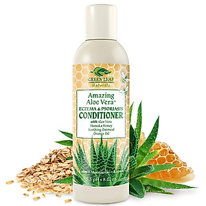 Hair Conditioner - Aloe Vera Gel with Manuka Honey New Zealand | Great for All Hair & Skin types | Gentle Soothing Relief for Eczema, Psoriasis, Dry Flaky Scalp, Damaged Hair - 8oz