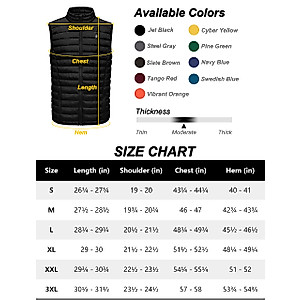 Little Donkey Andy Men's Lightweight Warm Puffer Vest Outdoor Sleeveless Jacket for Golf Hiking Casual Travel Steel Gray M