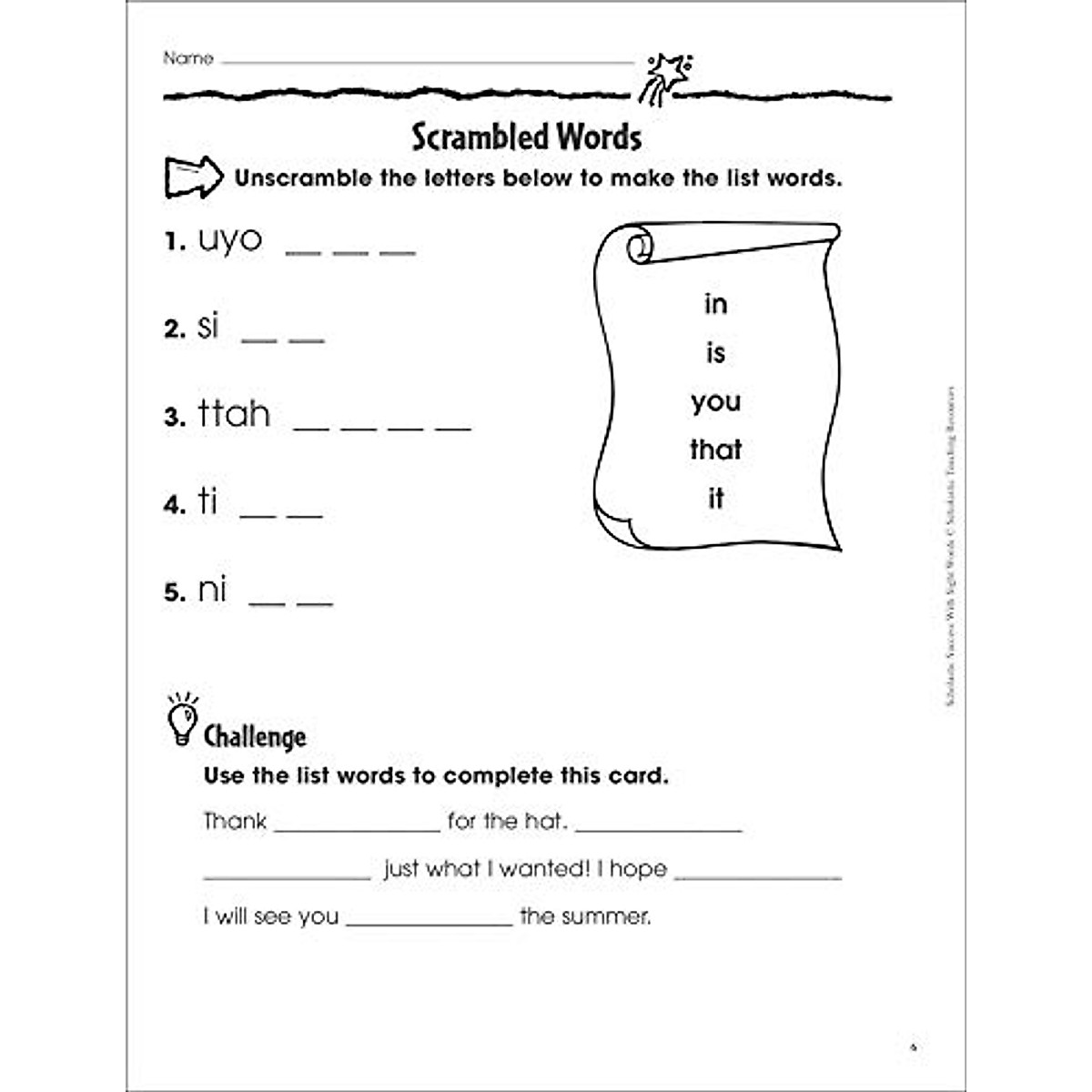 Scholastic Success with Sight Words