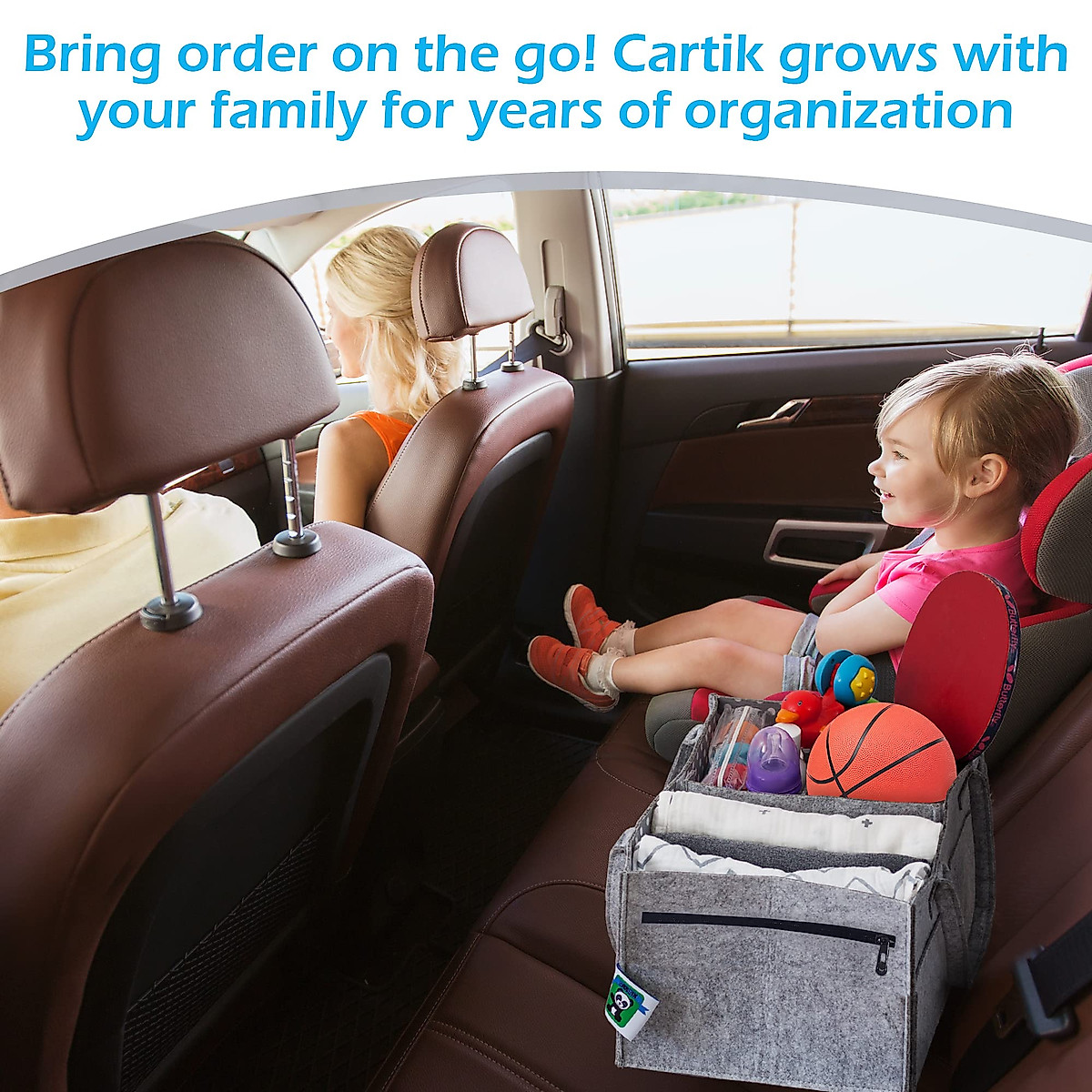 Baby Diaper Caddy Organizer – Nursery Basket with Convenient Leather Handles – Durable, Portable Changing Table Diaper Storage (2 Pack)